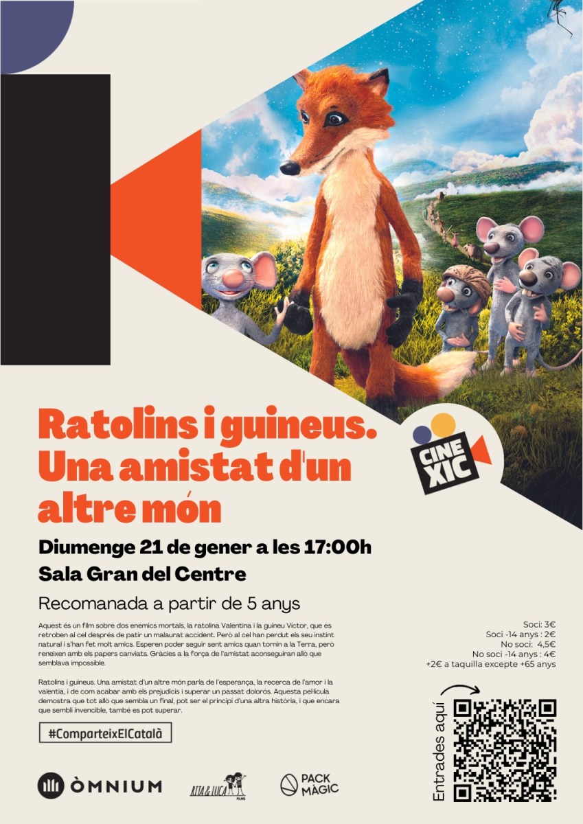 CINEMA CINEXIC: RATOLINS I GUINEUS, UNA AMISTAT D’UN ALTRE MÓN – EL CENTRE
